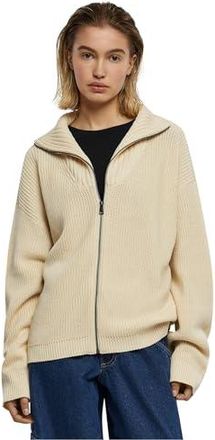 Urban Classics Ladies Knitted Zip Cardigan, Cardigan Femme, Sand