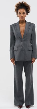 Benu Damen Grauer Taillierter Blazer