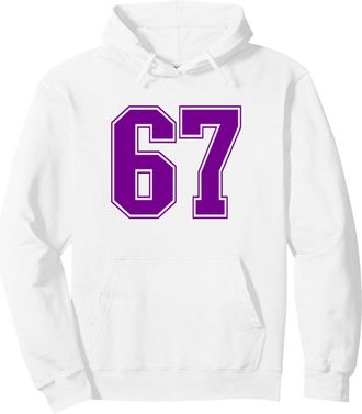 BDAZ 67 lila Zahlen Pullover Hoodie