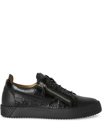 Giuseppe Zanotti baskets Frankie à double zip - Noir