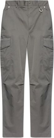 Moncler Homme, Pantalons, Gris, Taille: L Pantalon Cargo en Coton Gabardine