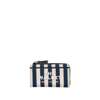 Marc Jacobs Portefeuille The Stripe Canvas en coton et lin