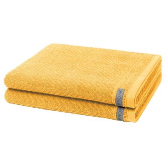 ROSS 2 teiliges Frottier-Set - Smart (2 X Duschtuch im Set) - 520 g/m2 - Baumwolle - Frottee - saugstark - weich und flauschig - Aprikose
