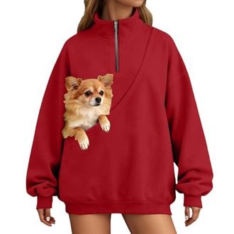 Generic Sweat à Capuche avec Poche pour Chat et Pochette Kangourou - Pull de Transport pour Chat et Chien - Pull à Manches Longues pour Les Amoureux des Anima