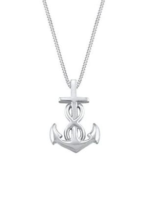 Elli Collier Femme Ancre Croix en Argent Sterling (925/1000)