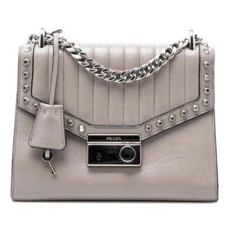 Prada Pre-owned Studded Crossbody Bag - - Pre-owned - Damen - Grau - ONE SIZE
