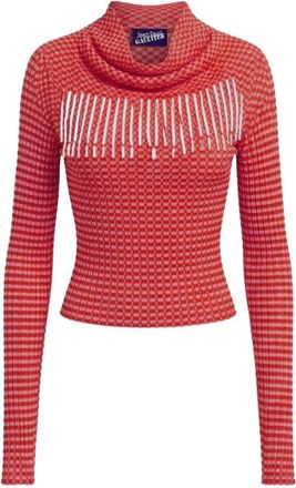 Jean Paul Gaultier Femme, Pulls, Multicolore, Taille: 36 FR Asymetric Collar Sweater