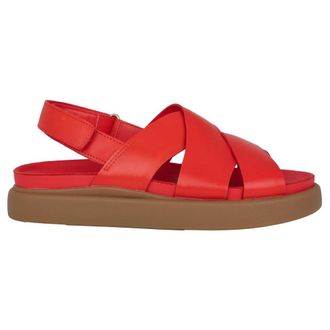Clarks Rote Leder Damen Sandale - Aristella Sun - - Shoes - Damen - Rot - 35 1/2 EU