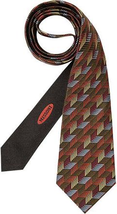 Missoni Herren Krawatte mehrfarbig Seide gemustert