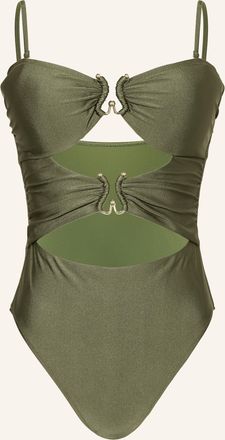 Mrs & Hugs Mrs & Hugs Bandeau-Badeanzug Mit Cut-Outs gruen