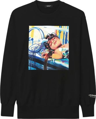 Undercover Sweatshirt mit grafischem Print - Schwarz