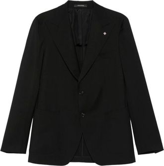 Tagliatore Homme, Vestes, Noir, Taille: XL Veste en laine vierge &agrave; revers &agrave; &eacute;pingle