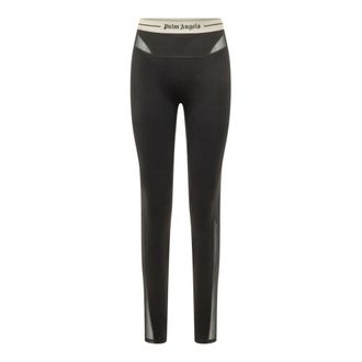 Palm Angels Femme, Pantalons, Noir, Taille: 38 FR Logo Active Leggings