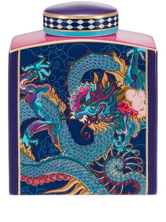 Shanghai Tang petit pot Vivid Dragon Fine en porcelaine - Violet