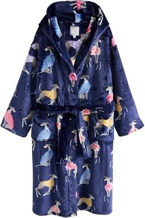 Next Femme Peignoir &agrave; motif l&eacute;vrier whippet Bleu marine M