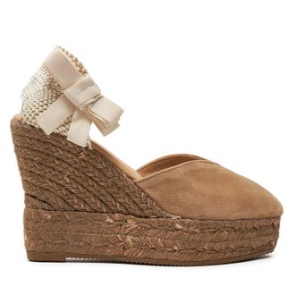Maneb&igrave; Espadrilles Manebi Hamptons Heart-Shaped Wedge Espadrilles W 1.6 WH Beige