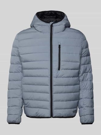 Tom Tailor Denim Regular Fit Steppjacke mit Kapuze und Label-Stitching