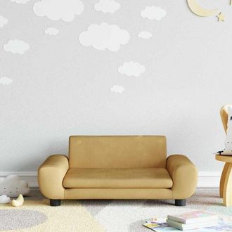 vidaXL Canap&eacute; pour enfants marron 70x45x33 cm velours