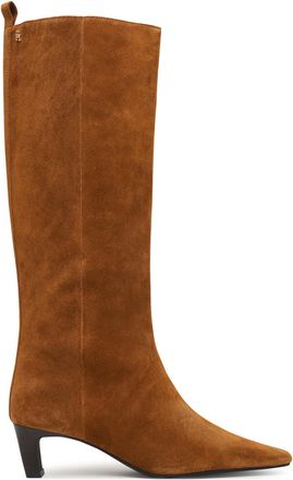 Tommy Hilfiger Stiefel Tommy Hilfiger Kitten Heel Suede High Boot FW0FW09655 Hellbraun