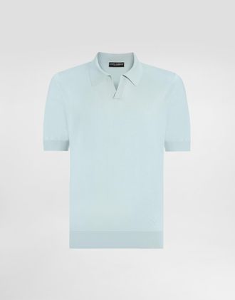 Dolce & Gabbana Poloshirt Aus Seide - Mann Strickwaren Green 50