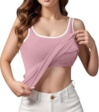 Generic D&eacute;bardeur Femme Coton Tank Top &Eacute;l&eacute;gant Haut sans Manches Style Lin pour Femmes offrant Une Coupe ajust&eacute;e id&eacute;ale pour des Occasions d&eacute;contract&eacute;es et Fo
