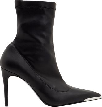 8 by YOOX STRETCH POINTY-DETAIL ANKLE BOOTS