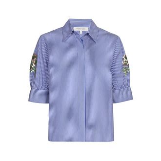Marie M&eacute;ro Damen, Blusen & Hemden, Blau, SGr&ouml;&szlig;e