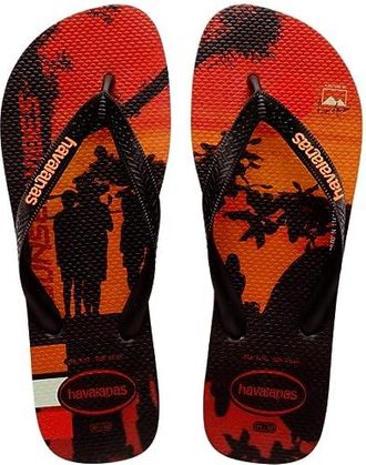 Havaianas Tongs Hype pour homme, Noir Noir Bégonia Orange, 39/40 EU