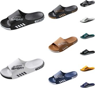 Generic Gr&ouml;&szlig;e Plus Herren Rutsche Badesandalen Dusche Hausschuhe rutschfeste Komfort