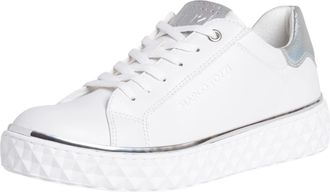 Marco Tozzi Damen Sneaker flach Vegan Freizeit, Weiß (White), 40 EU