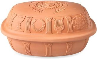R&ouml;mertopf R&ouml;mertopf Br&auml;ter 40 Jahre Jubil&auml;ums-Edition, Dampfgarer aus Naturton, 3,5 Liter, oval 34 x 26 x 19 cm, Terrakotta, f&uuml;r bis zu 6 Personen, schonendes G