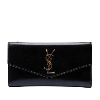 Saint Laurent Pre-owned Leather Clutch - - Pre-owned - Damen - Schwarzk - ONE SIZE