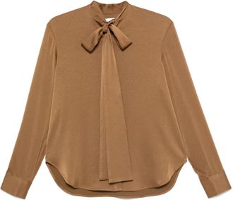 Alex Perry Hemd aus Satin - Braun