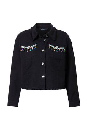 Angel Of Style Sommerjacke Twilljacke Straight Fit R&uuml;cken-Applikation