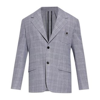 Versace Wollblazer mit Karomuster - - Jackets - Herren - Grau - L