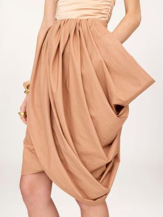 Chlo&eacute; Draped Skirt - Beige