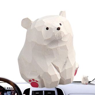 Generico B&auml;renfiguren aus Holz, 1 Mini-Schreibtisch-Set, unabh&auml;ngige Tischsammler, niedliche Miniatur-Dekoration, Couchtisch f&uuml;r drinnen und drau&szlig;en, f&uuml;r Dormi