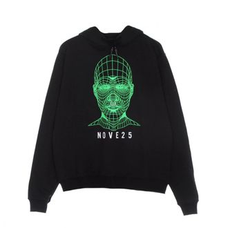 Vision Of Super Gr&uuml;ne Face Hoodie X Nove25 - - Sweatshirts & Hoodies - Herren - Schwarzk - S