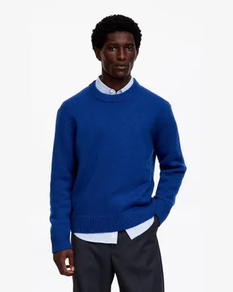 Arket Pullover Aus Schwerem Wollstrick -Blau