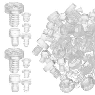 SOLUSTRE 100 St&uuml;ck Transparente M&ouml;belpuffer und Schrankt&uuml;rpuffer Ger&auml;uschd&auml;mpfende Antikollisions Auflagen Stabile M&ouml;belf&uuml;&szlig;e f&uuml;r Schr&auml;nke und Tische Universell