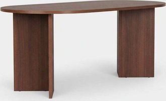 M&S Collection Ovaler Esstisch aus Melamin 180 cm Sablin - Walnuss
