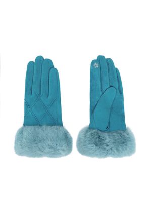 Queen Helena Winterhandschuhe aus Wildleder mit weichem Fell, warm, elegant, f&uuml;r Damen G03-1, Ottanium, Einheitsgr&ouml;&szlig;e