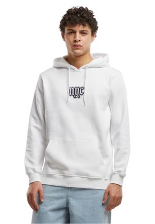 Mister Tee NYC Old English Wording Patch Hoody White, XXL