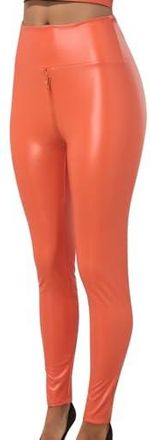 Generic Legging de sport pour femme - Legging sans couture pour femme - Pantalon sexy avec fermeture &eacute;clair ouverte - Pantalon de yoga taille haute - Legging 