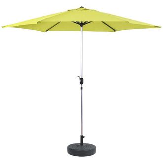 Habitat et Jardin Habitat Et Jardin - Parasol jardin droit Alu Sol - Rond - ø 3m - Vert - Avec pied à lester