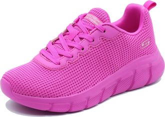 Skechers Damen BOBS B Flex Visionary Essence, Hot Pink Knit/Trim, 38 EU