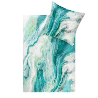 ESTELLA Bettw&auml;sche Marbling achat - Mako Interlock Jersey (1 x 80x80 + 1 x 135x200 cm)