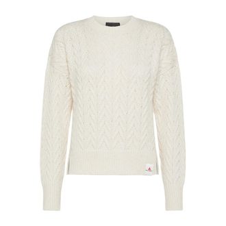 Peuterey Alpaka-Baumwoll-Rundhalspullover - - Knitwear - Damen - Wei&szlig; - XS