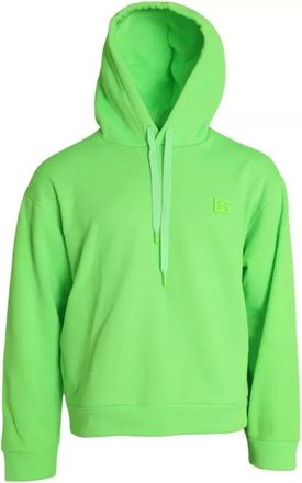 Dolce & Gabbana Homme, Sweatshirts et sweats &agrave; capuche, Vert, Taille: S SweaT-shirt &agrave; capuche Logo Pullover