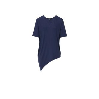 Universal Standard T-shirt asym&eacute;trique Genevette col V en viscose stretch